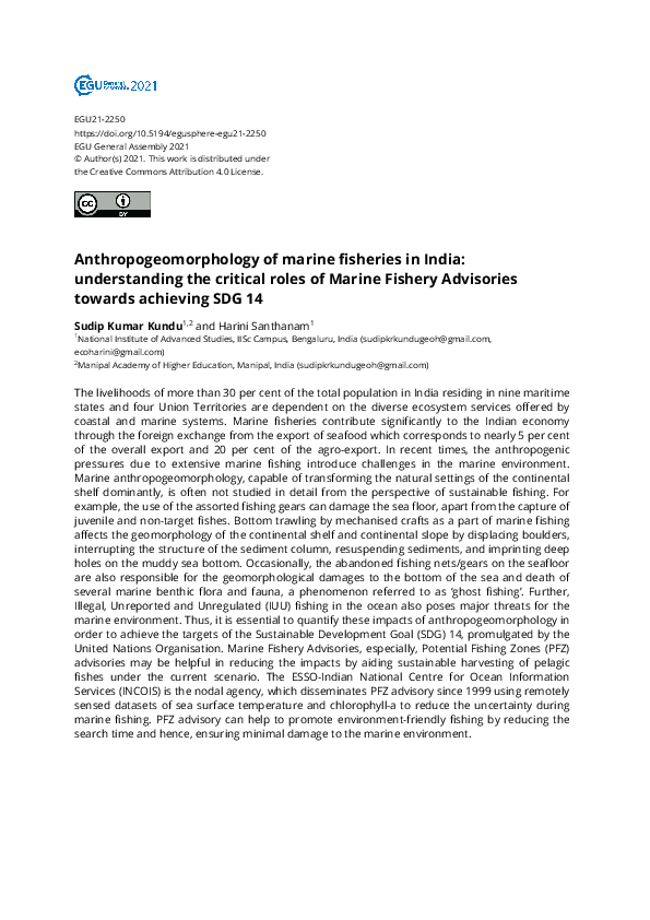 (PDF) Anthropogeomorphology of marine fisheries in India: understanding ...