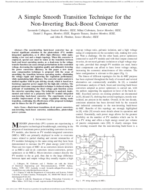(PDF) A Simple Smooth Transition Technique for the Noninverting Buck ...