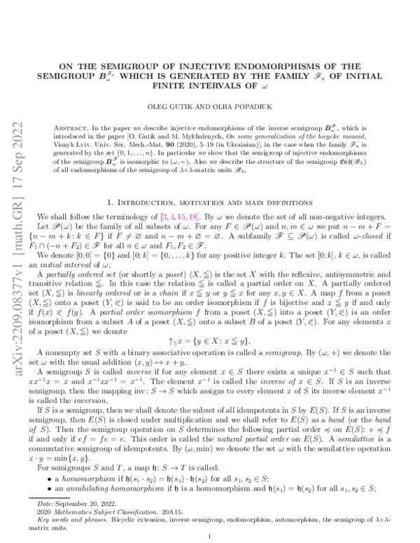 (PDF) On the semigroup of injective endomorphisms of the semigroup $\boldsymbol{B}_{\omega ...