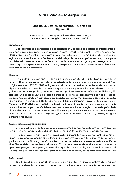 (PDF) Virus Zika en la Argentina