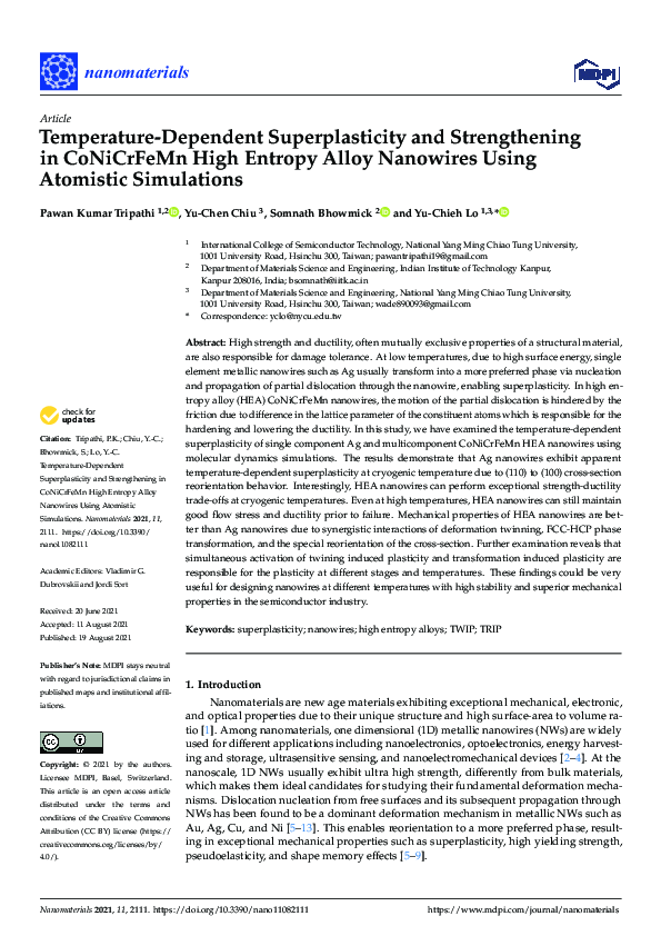 (PDF) Temperature-Dependent Superplasticity and Strengthening in ...