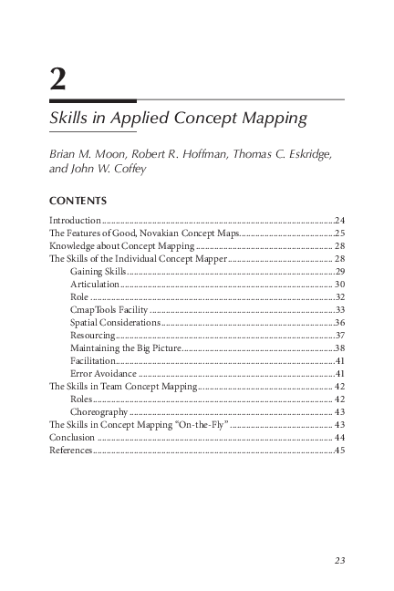 (PDF) Skills in Applied Concept Mapping