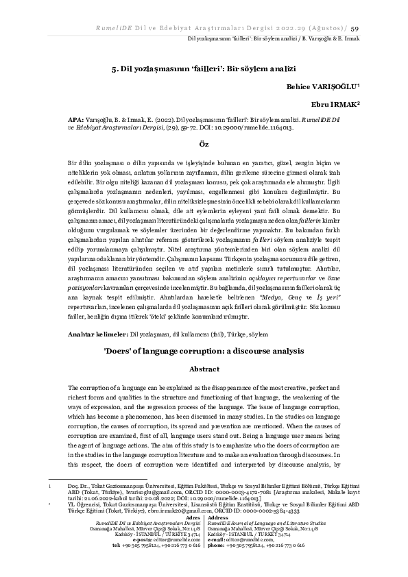 (PDF) Doers' of language corruption: a discourse analysis