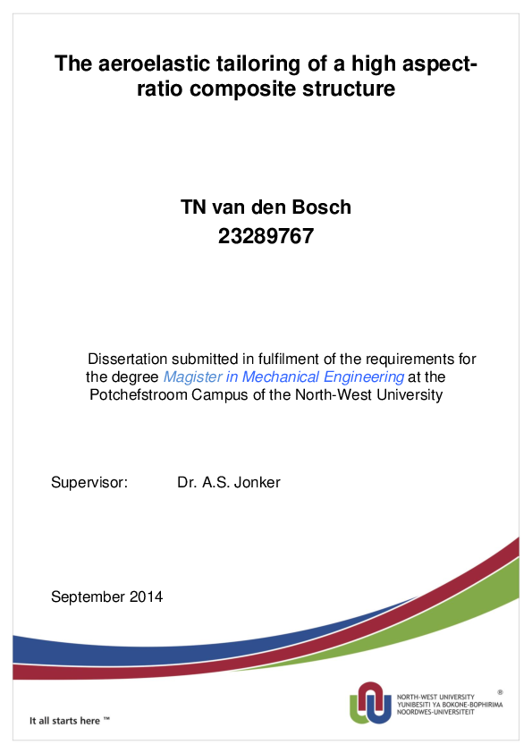 Pdf The Aeroelastic Tailoring Of A High Aspect Ratio Composite Structure