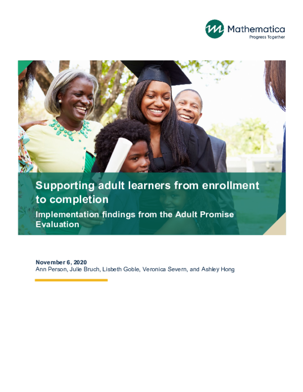 (PDF) Supporting Adult Learners from Enrollment to Completion ...