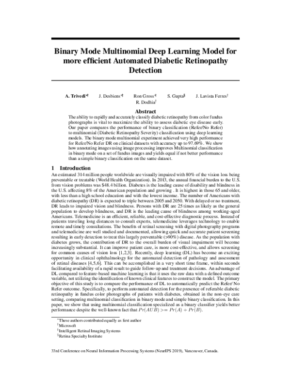 (PDF) Binary Mode Multinomial Deep Learning Model for more efficient ...