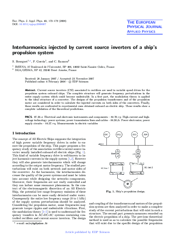 (PDF) Interharmonics injected by current source inverters of a ship's ...