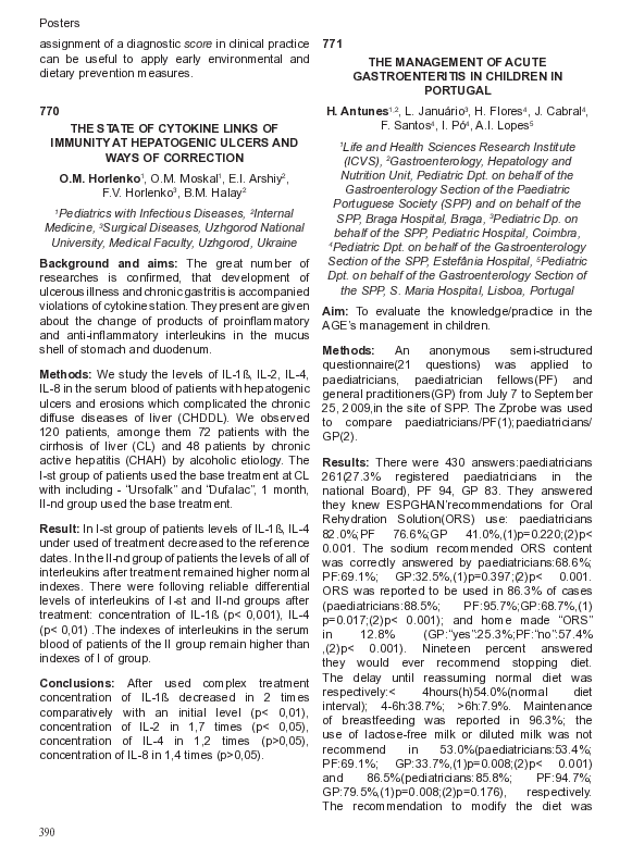 (PDF) 771 The Management of Acute Gastroenteritis in Children in Portugal