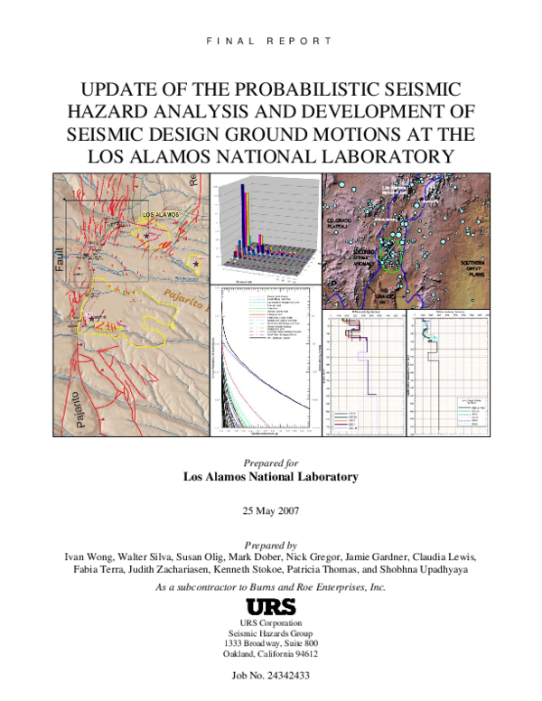 (PDF) Update of the Probabilistic Seismic Hazard Analysis and Development of Seismic Design ...