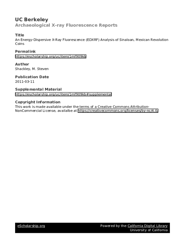 (PDF) An Energy Dispersive X-Ray Fluorescence (EDXRF) Analysis of ...
