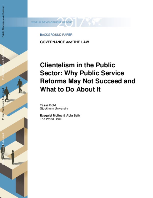 (PDF) Clientelism in the Public Sector