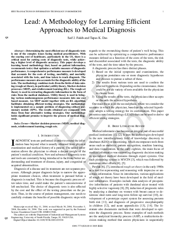 (PDF) LEAD: A Methodology for Learning Efficient Approaches to Medical ...