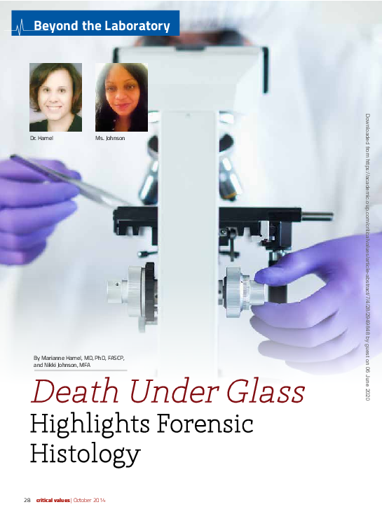 (PDF) Death Under Glass : Highlights Forensic Histology