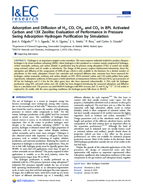 (PDF) Adsorption and Diffusion of H2, CO, CH4, and CO2 in BPL Activated Carbon and 13X Zeolite ...