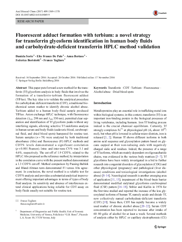(PDF) Fluorescent adduct formation with terbium: a novel strategy for ...