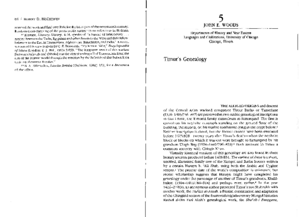 (PDF) Timur's Genealogy