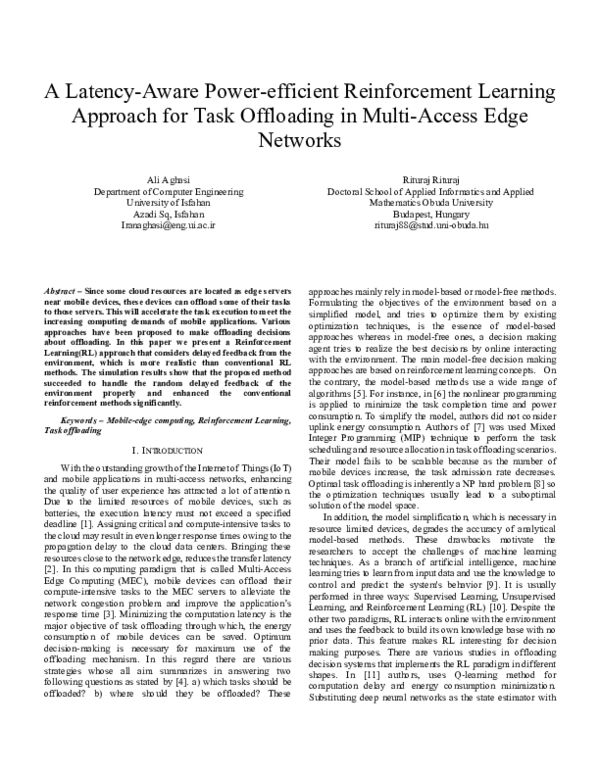 (PDF) A Latency-Aware Power-efficient Reinforcement Learning Approach ... (PDF) A Latency-Aware Power-efficient Reinforcement Learning Approach ...
