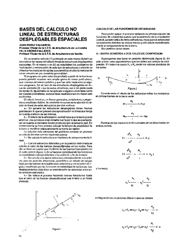 (PDF) Bases del cálculo no lineal de estructuras desplegables espaciales