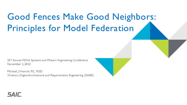 (PDF) Good Fences Make Good Neighbors Principles for Model Federation