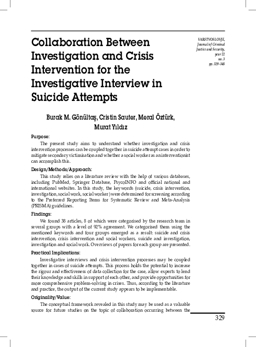 (PDF) Collaboration between investigation and crisis intervention for ...