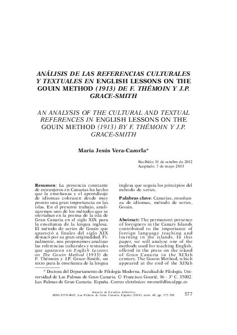 (PDF) Análisis de las referencias culturales y textuales en English ...