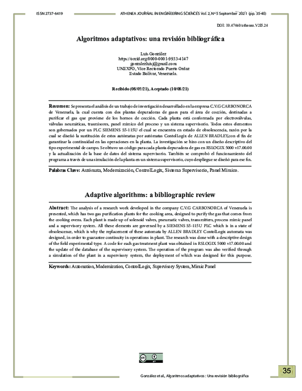 (PDF) Adaptive algorithms: a bibliographic review