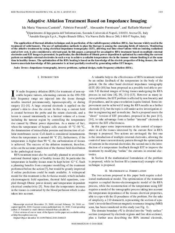 (PDF) Adaptive Ablation Treatment Based on Impedance Imaging ... (PDF) Adaptive Ablation Treatment Based on Impedance Imaging ...