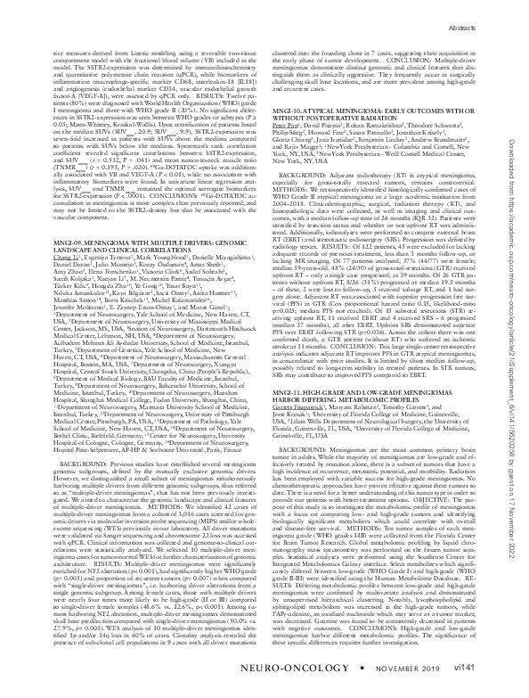 (PDF) MNGI-09. Meningioma with Multiple Drivers: Genomic Landscape and ...