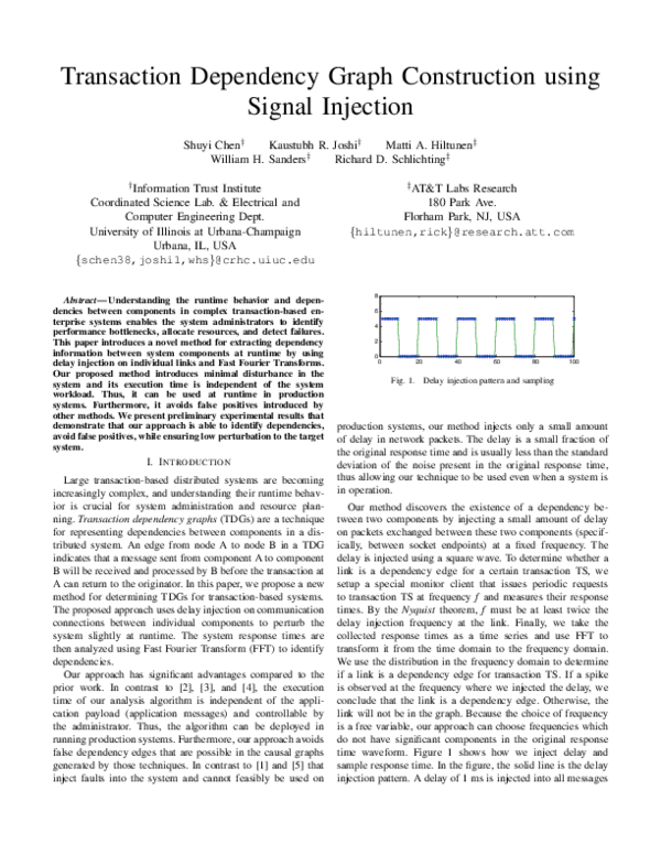 (PDF) Transaction Dependency Graph Construction Using Signal Injection (PDF) Transaction Dependency Graph Construction Using Signal Injection