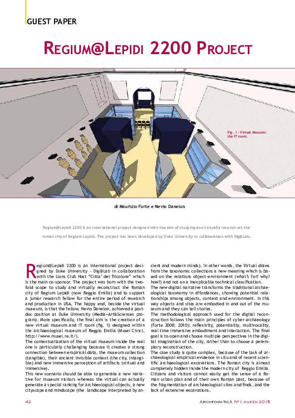 (PDF) Regium@Lepidi 2200 Project