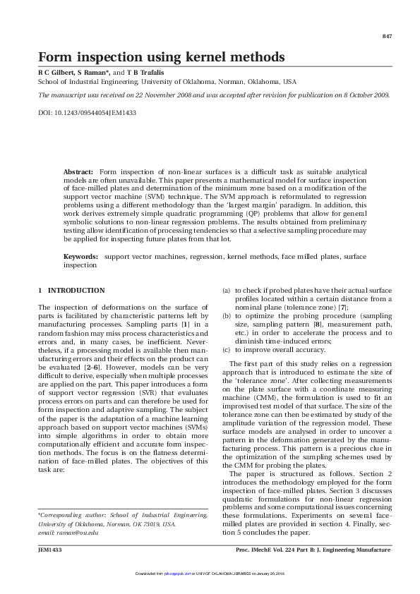 (PDF) Form inspection using kernel methods