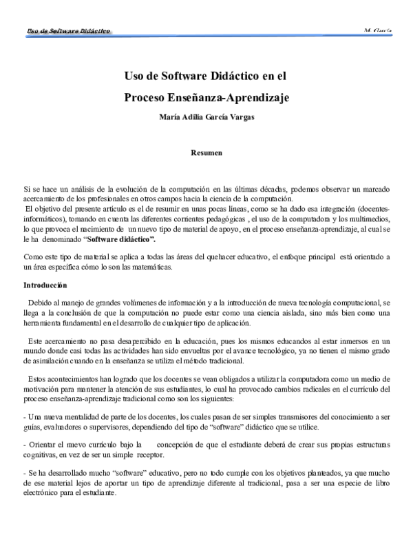 (PDF) Uso de software didáctico en el proceso enseñanza-aprendizaje ...