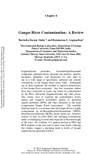 (PDF) Ganges River Contamination: A Review