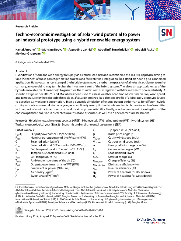 (PDF) Hybrid renewable energy system to maximize the electrical power ...