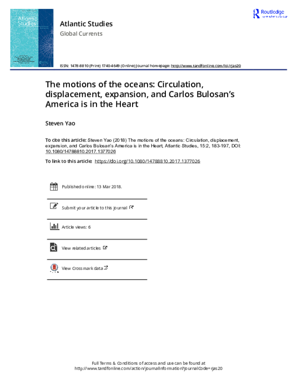 (PDF) The motions of the oceans: Circulation, displacement, expansion ...