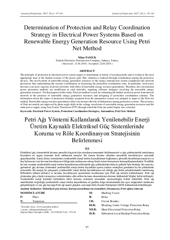 (PDF) Determination of Protection and Relay Coordination Strategy in Electrical Power Systems ...