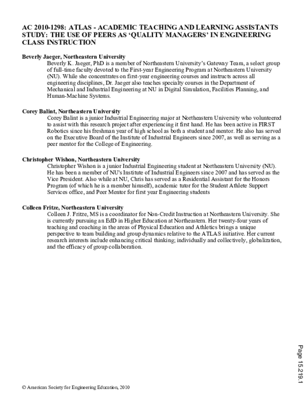 (PDF) Atlas Academic Teaching And Learning Assistants Study: The Use Of ...