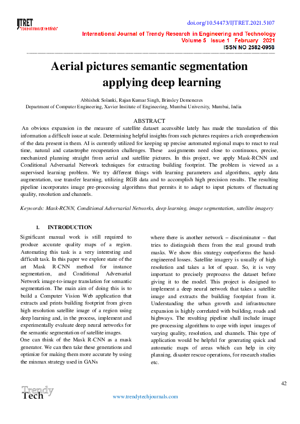 (PDF) Deep Learning for Aerial Image Segmentation (PDF) Deep Learning for Aerial Image Segmentation