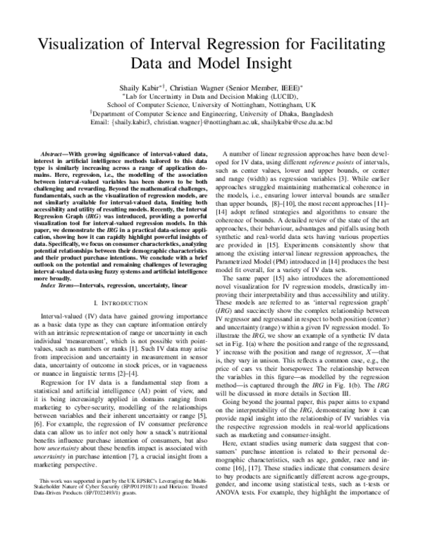 (PDF) Visualization of Interval Regression for Facilitating Data and Model Insight