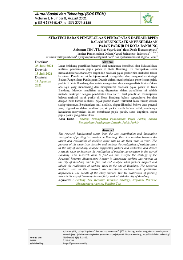 (PDF) Strategi Badan Pengelolaan Pendapatan Daerah (BPPD) dalam ...