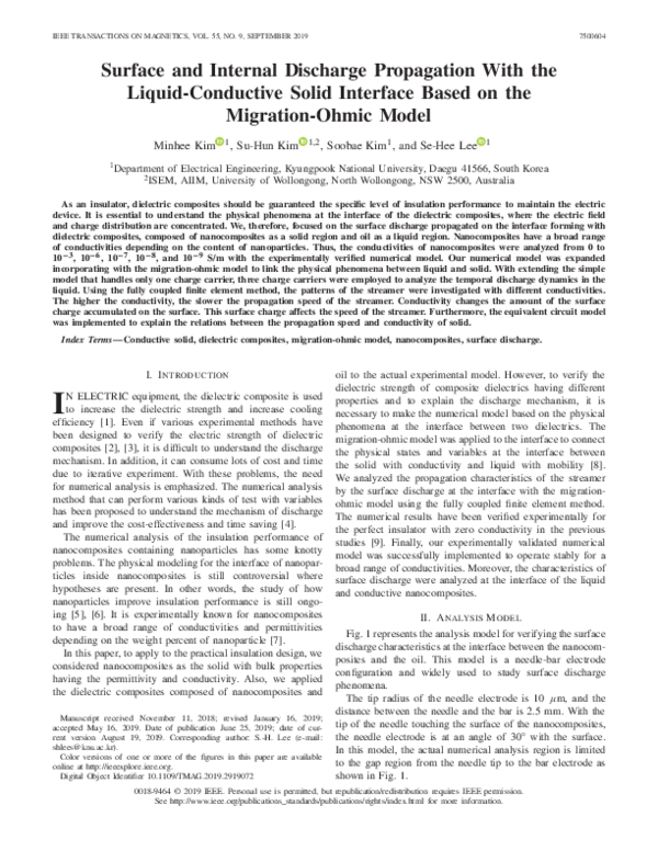 (PDF) Surface and Internal Discharge Propagation With the Liquid-Conductive Solid Interface ...