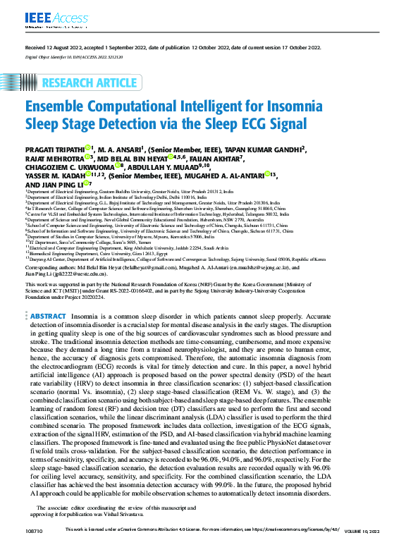 (PDF) Ensemble Computational Intelligent for Insomnia Sleep Stage ...