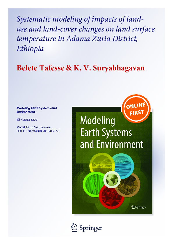 (PDF) Modeling Earth Systems and Environment