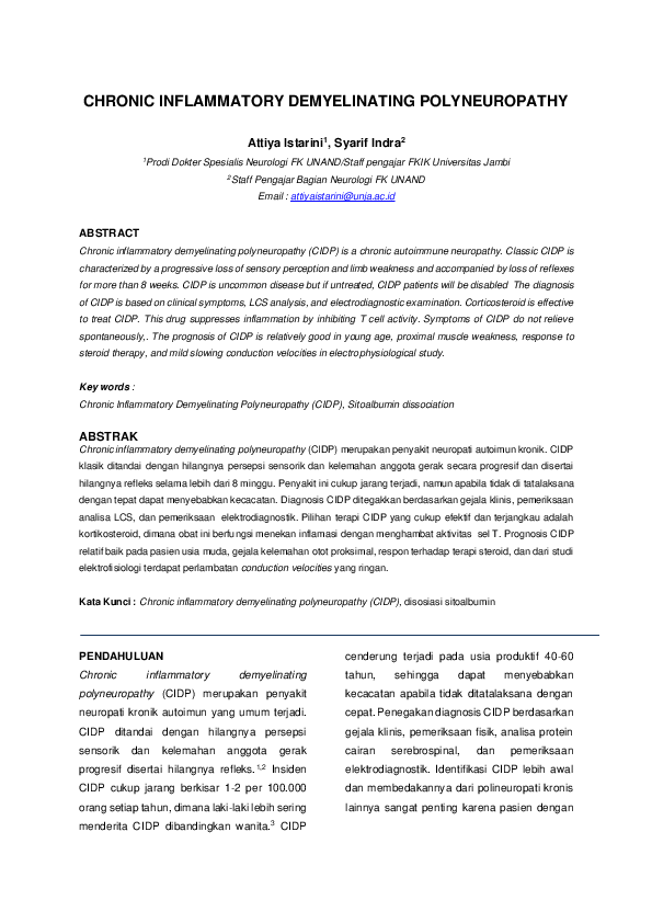(PDF) Chronic Inflammatory Demyelinating Polyneuropathy