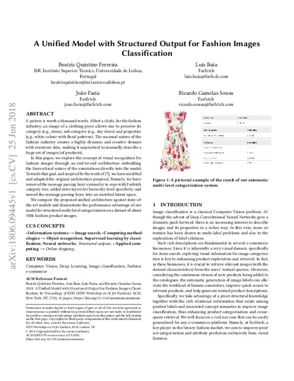 (PDF) A Unified Model with Structured Output for Fashion Images ...