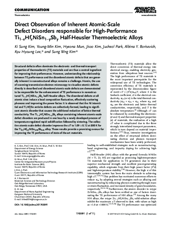 (PDF) Direct Observation of Inherent Atomic-Scale Defect Disorders ...