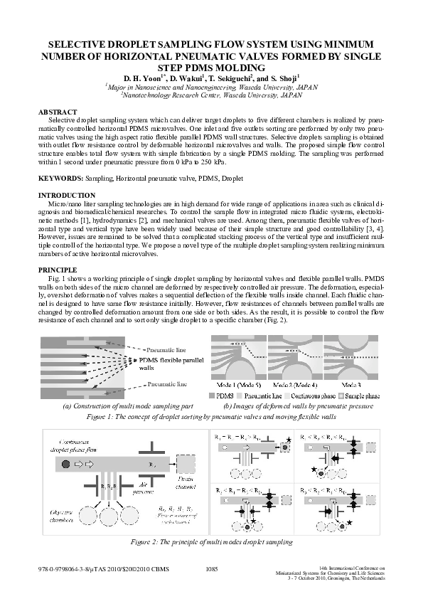 (PDF) Selective droplet sampling flow system using minimum number of ...