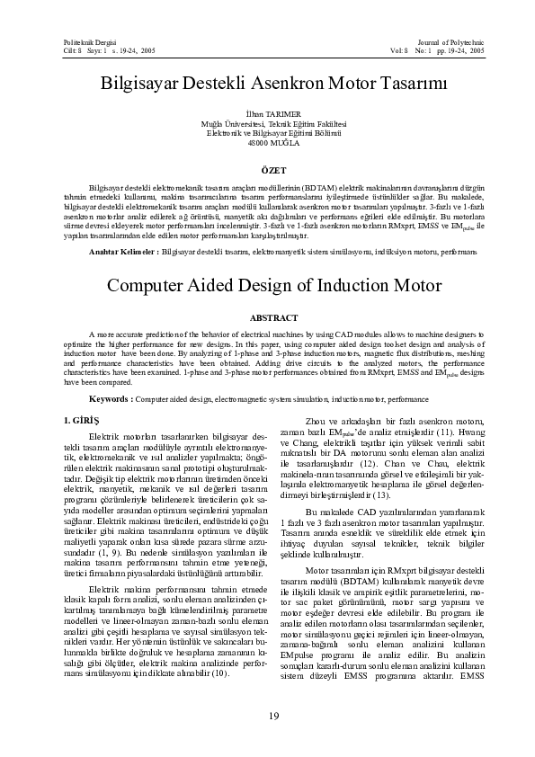 (PDF) Computer Aided Design of Induction Motor