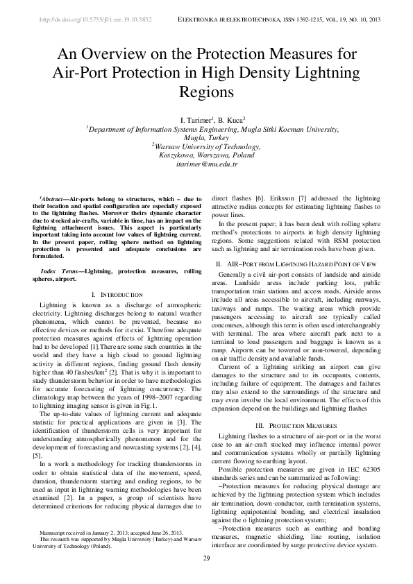 (PDF) An Overview on the Protection Measures for Air-Port Protection in ...