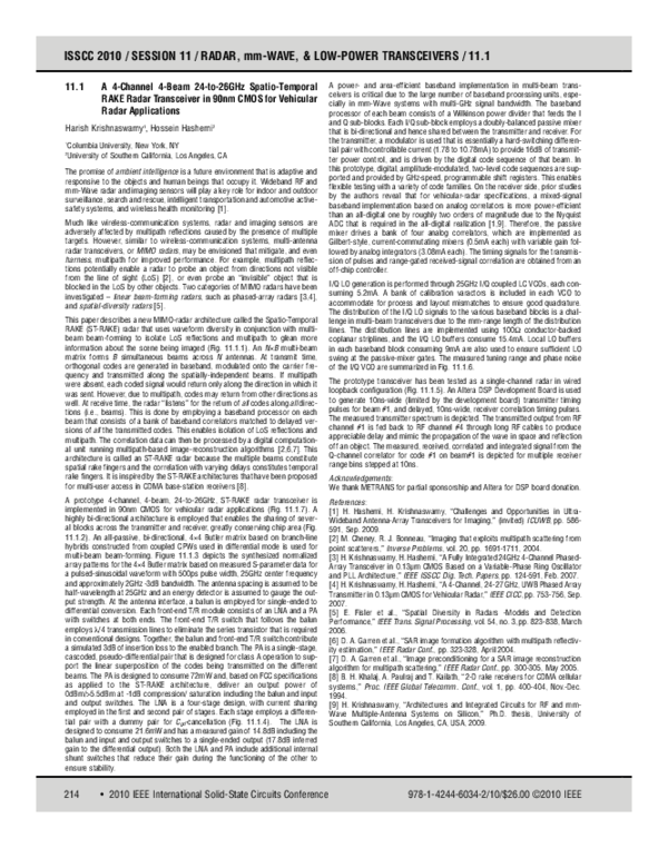 (PDF) A 4-channel 4-beam 24-to-26GHz spatio-temporal RAKE radar ...